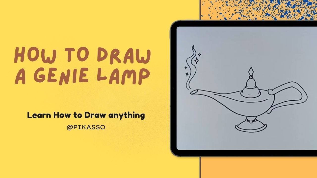 How to Draw a Genie Lamp Easy - YouTube