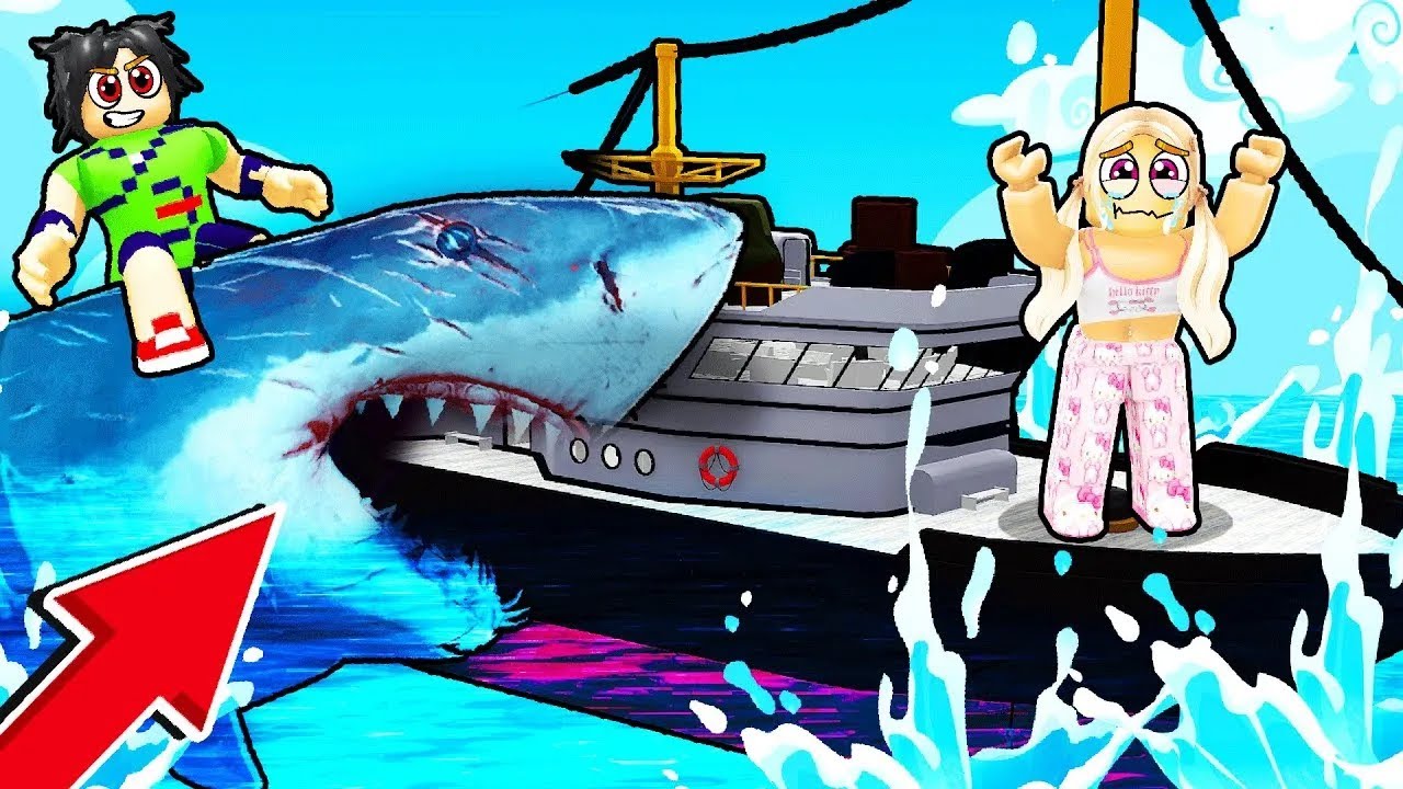 SURVIVE THE ATTACK OF THE BIG BAD SHARK IN ROBLOX!! 🦈 - YouTube