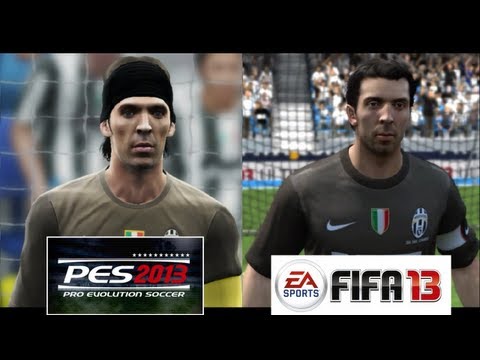 PES 2013 vs FIFA 13 FACE Comparison Juventus FC