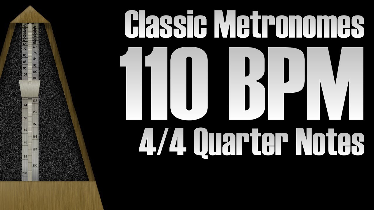 110 BPM 4/4 Wooden Metronome (Click Track in HD) - YouTube