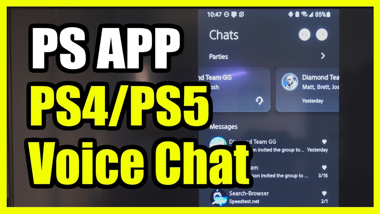 How to Join a PS4 or PS5 Party Chat on PS App Phone (Settings Tutorial ...