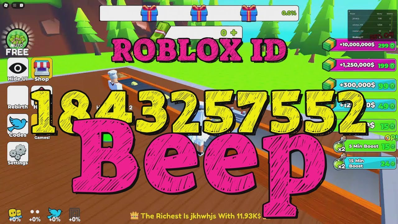 BEEP Roblox Song Codes - YouTube