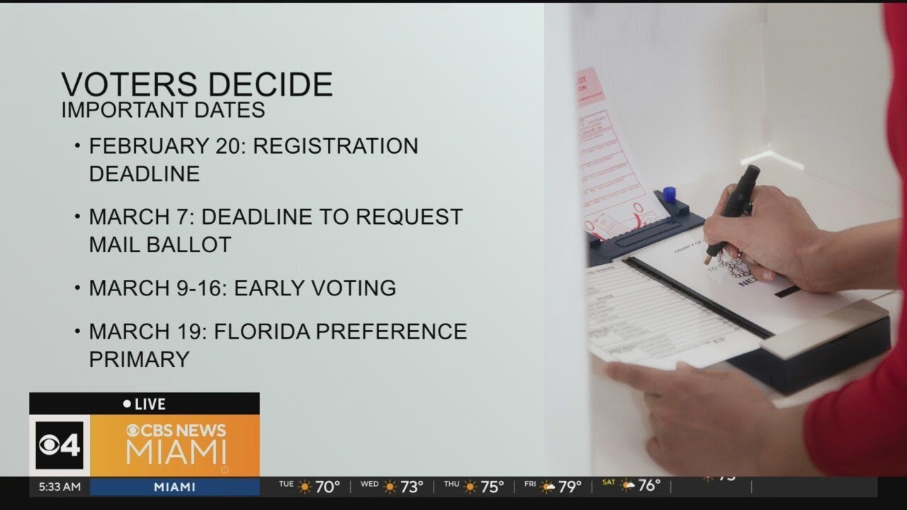 Tuesday is the last day to register to vote in the Florida Republican ...