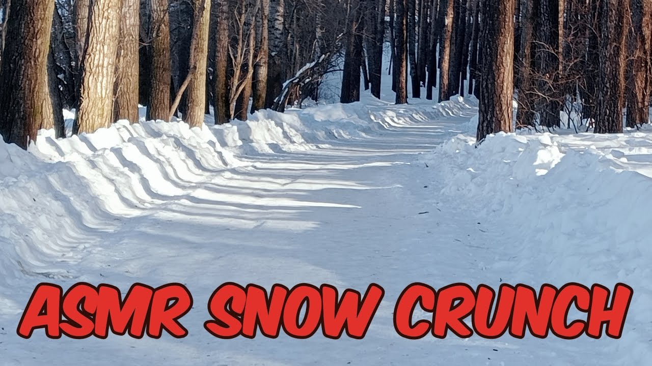 ASMR SNOW ️Crunching a lot of Snow🌬️Sounds for walking on crunchy snow💙 ...