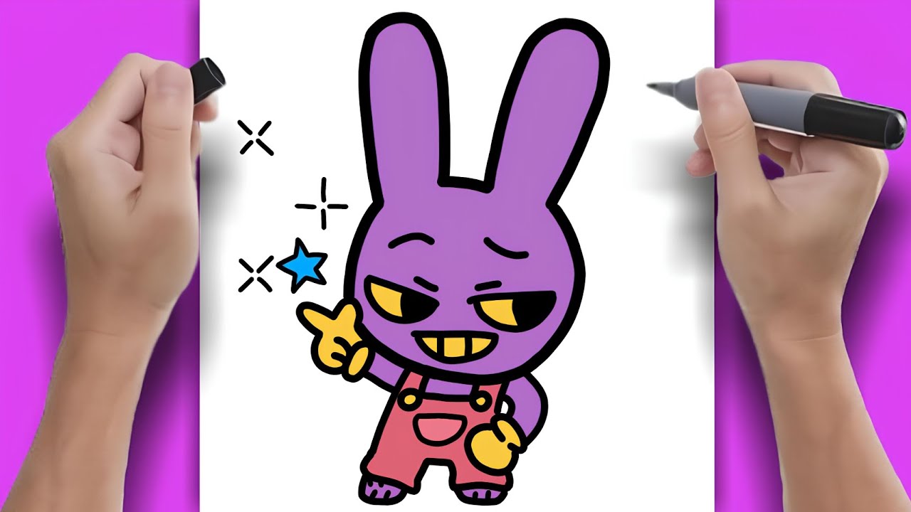 How to Draw Jax from the Amazing Digital Circus - Easy Drawings to Draw ...