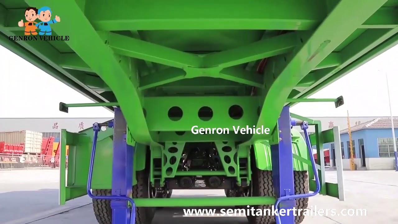 Genron Vehicle-3 Axles Rear Tipper Semi Trailers Transport to Sands ...