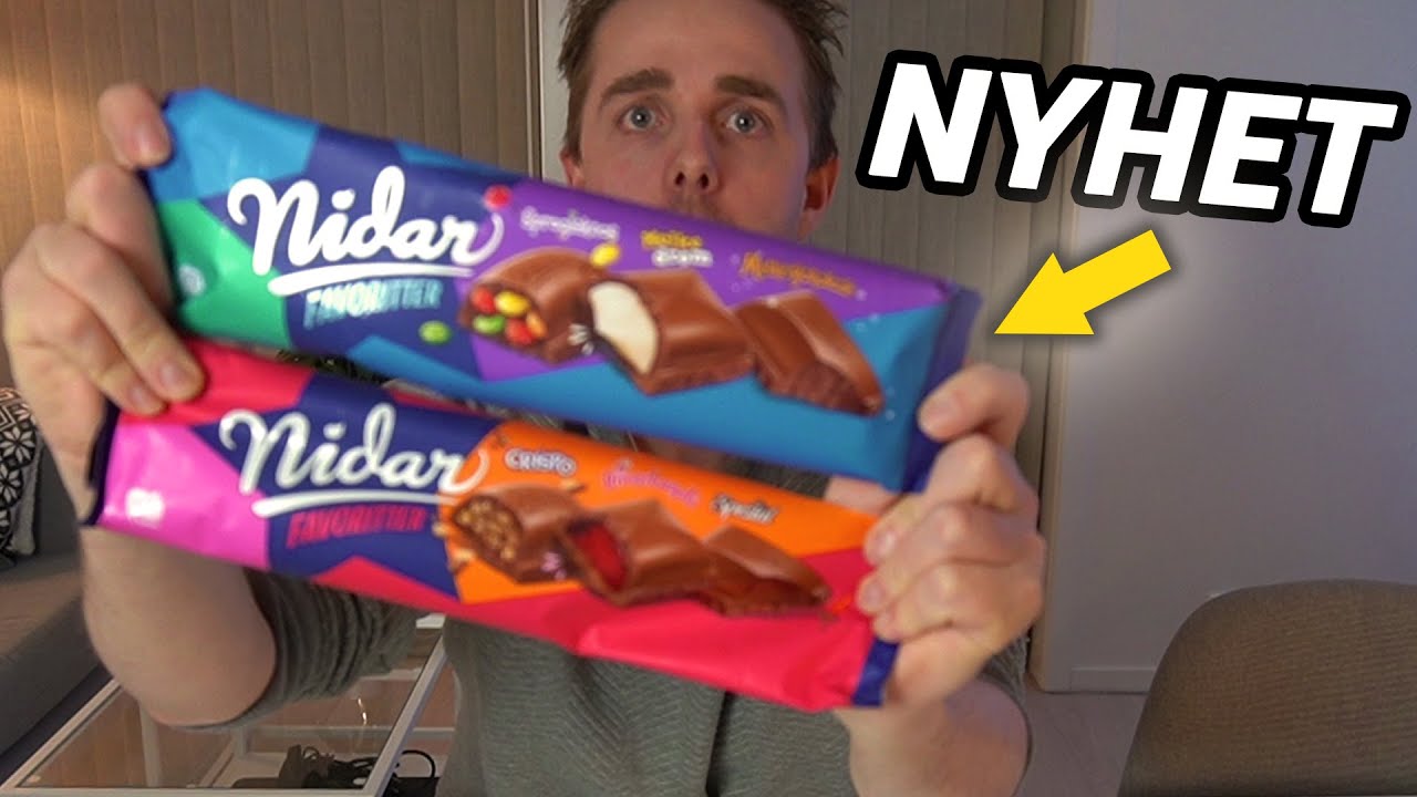 TESTER 2 NYE SJOKOLADER FRA NIDARS FAVORITTER🍫 MED 3 ULIKE SMAKER🤪 ...