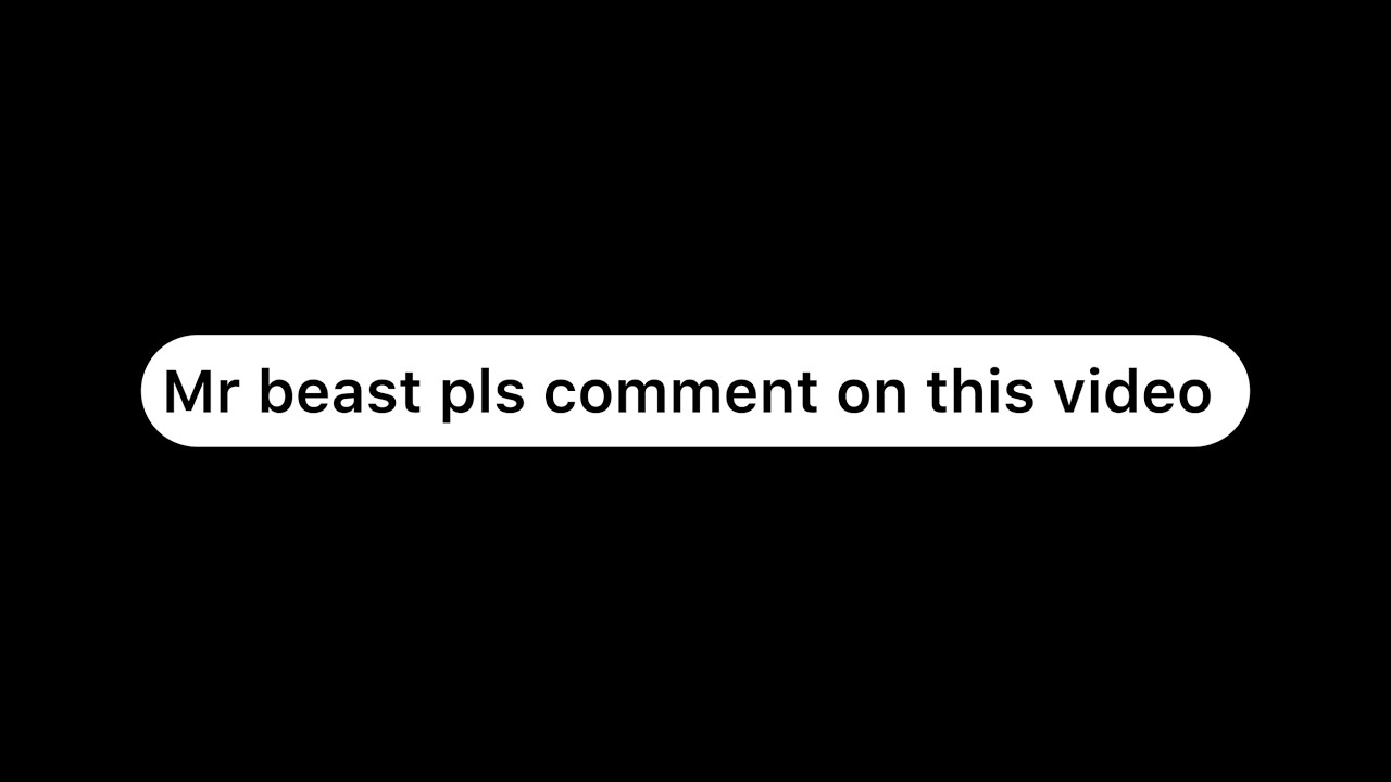 ONLY MR BEAST CAN COMMENT ON THIS VIDEO - YouTube