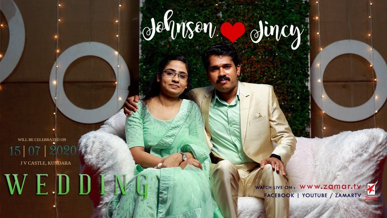 JOHNSON weds JINCY | Wedding Ceremony 15.07.2020 at JV Castle, Kundara ...