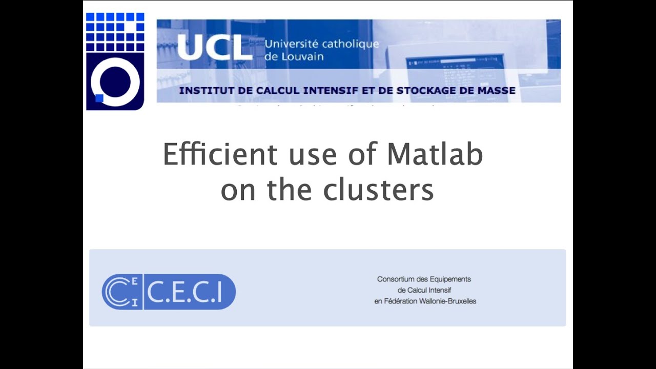 Efficient use of Matlab on the cluster - YouTube