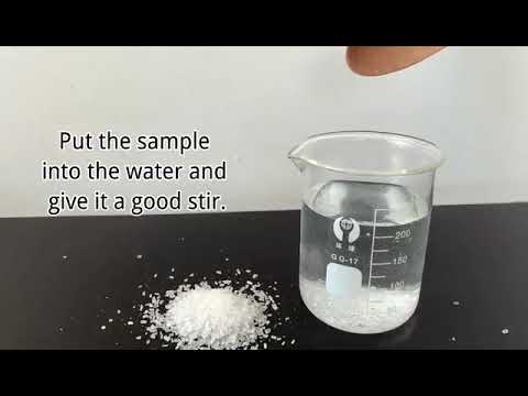Solubility Test of Magnesium Sulphate Heptahydrate