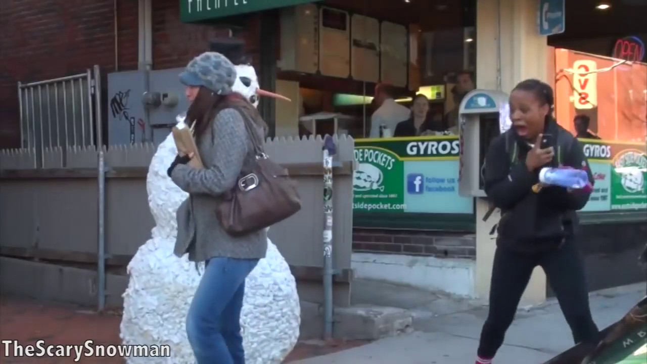 Scary Snowman Dubstep Scared Up Kicks Compilation Funny Remix - YouTube