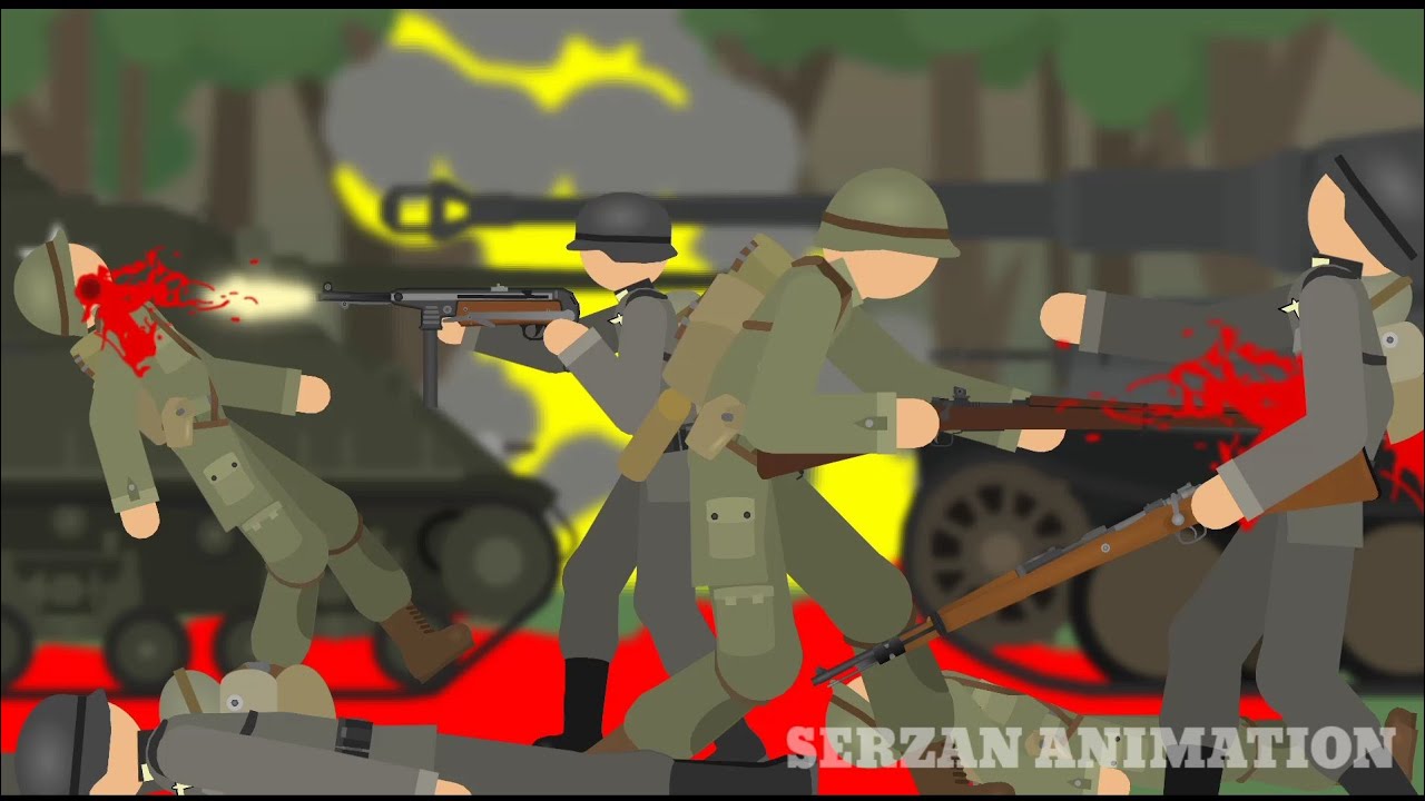 WW2 Ruthless War | US vs GERMAN ARMY | Sticknodes war | Stick Animation - YouTube