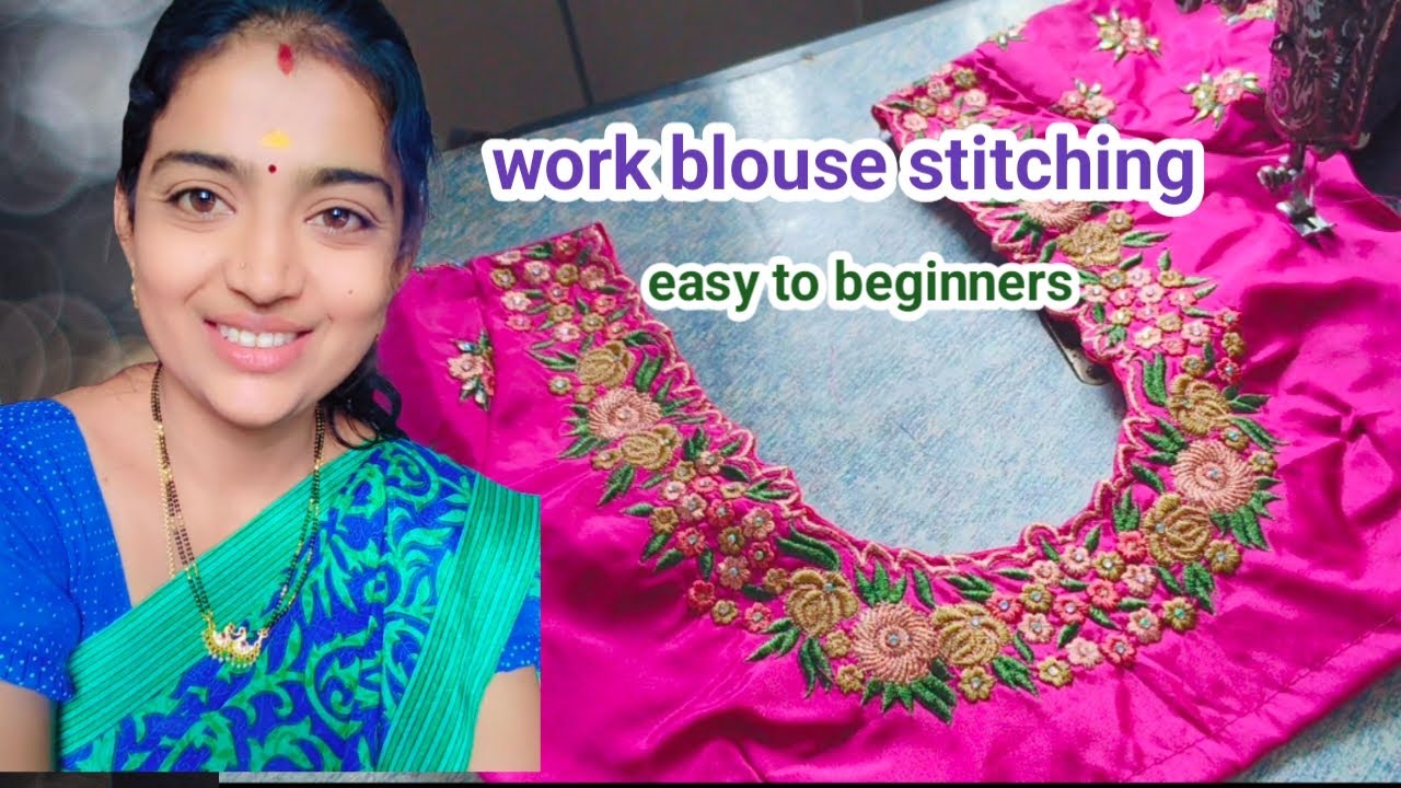 part-2 maggam work or computer work blouses easy stitching process ...