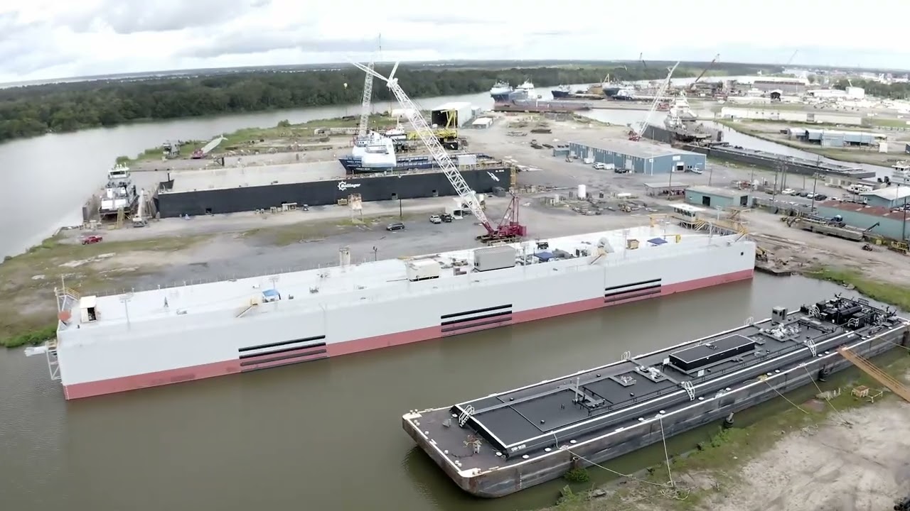 Bayou Chene Floodgate completed - YouTube