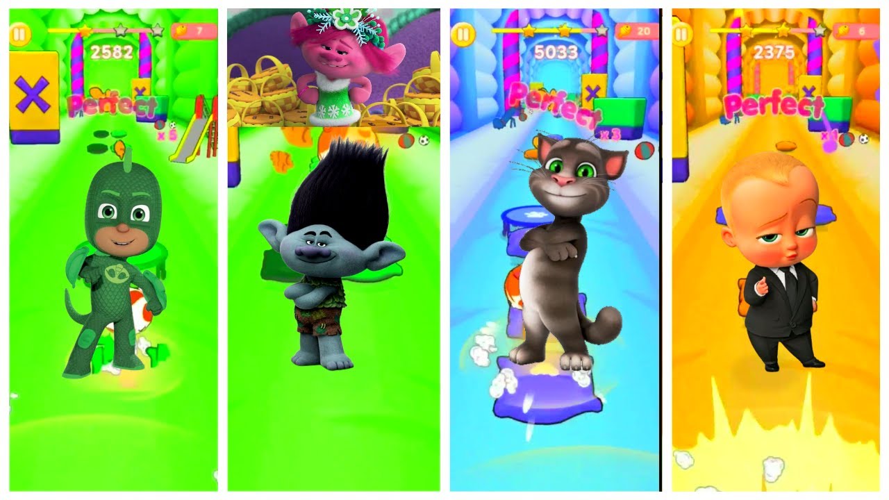 PJ MASKS FLYING FACTORY vs Trolls vs Tommy vs BaBy Boss Fight - YouTube