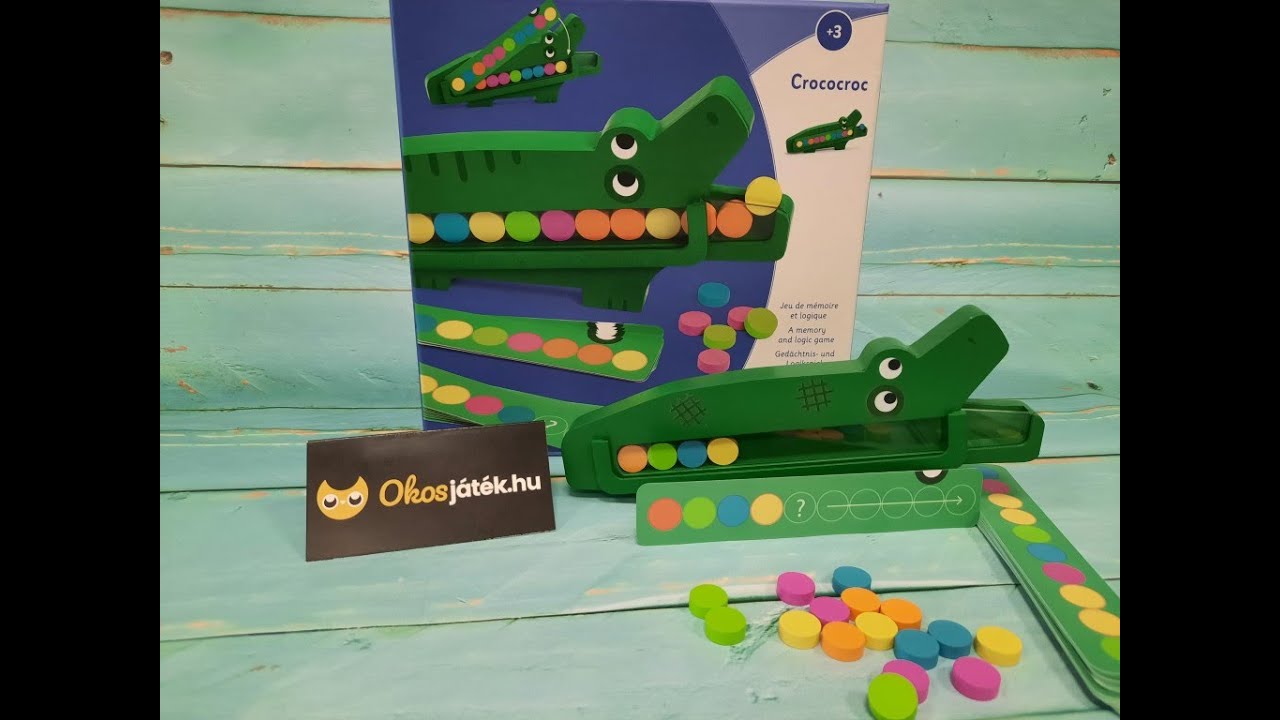 Krokodilos logikai játék gyerekeknek - Crococroc - Djeco | Okosjáték.hu ...