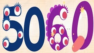 Endless Number App for Kids Count 50 to 60 - YouTube