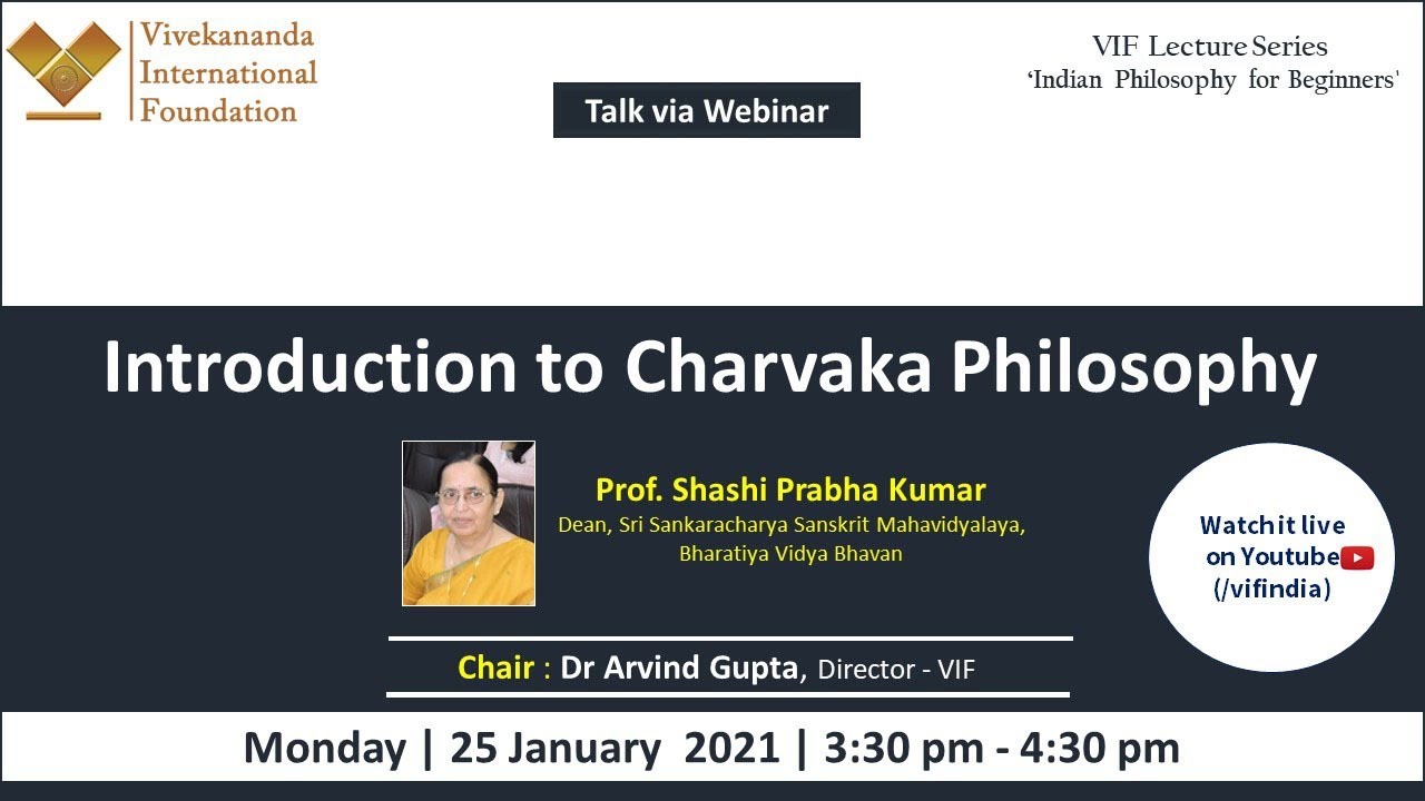 Talk on Introduction to Charvaka Philosophy - YouTube