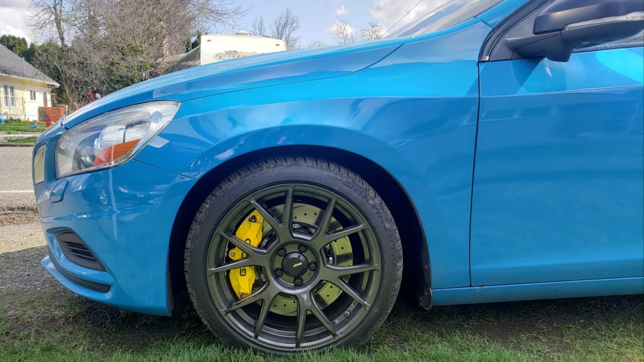 Gecko Racing 6 Big brake kit install on p3 Volvo s60 t6 - YouTube
