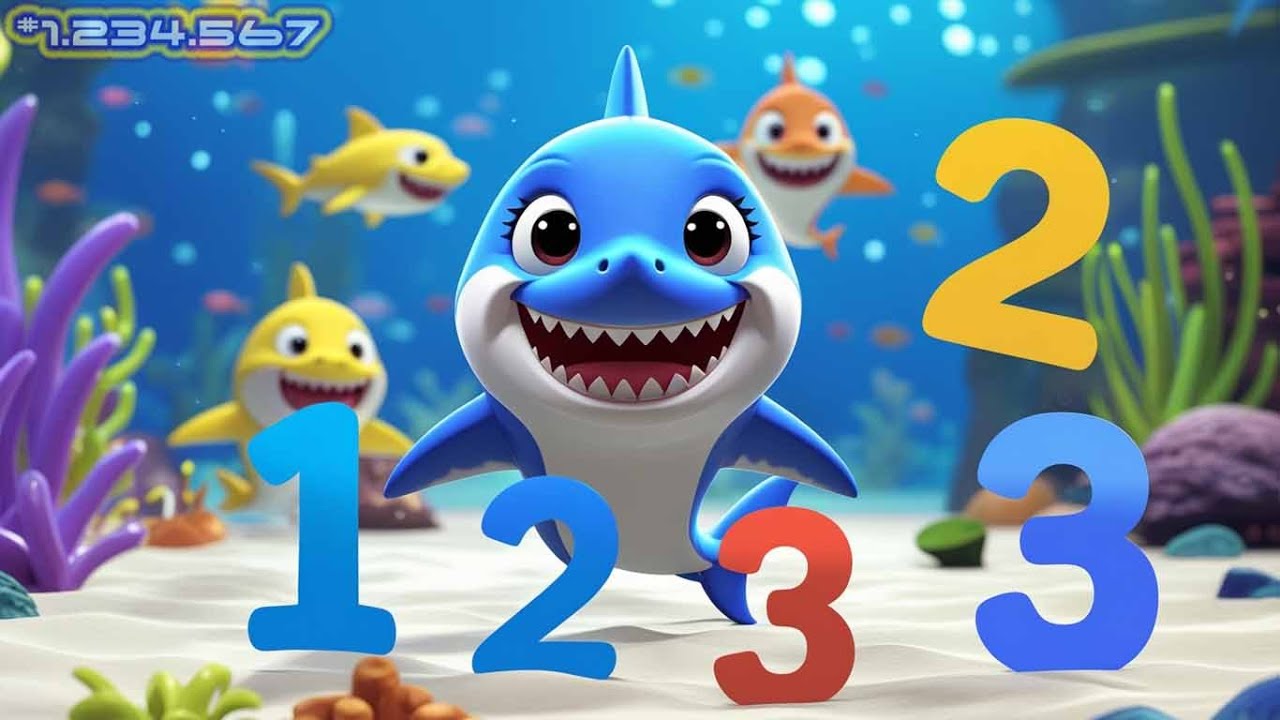 Baby Shark Learns to Count from 1 to 10 | Numbers Song #11 | Nursery ...