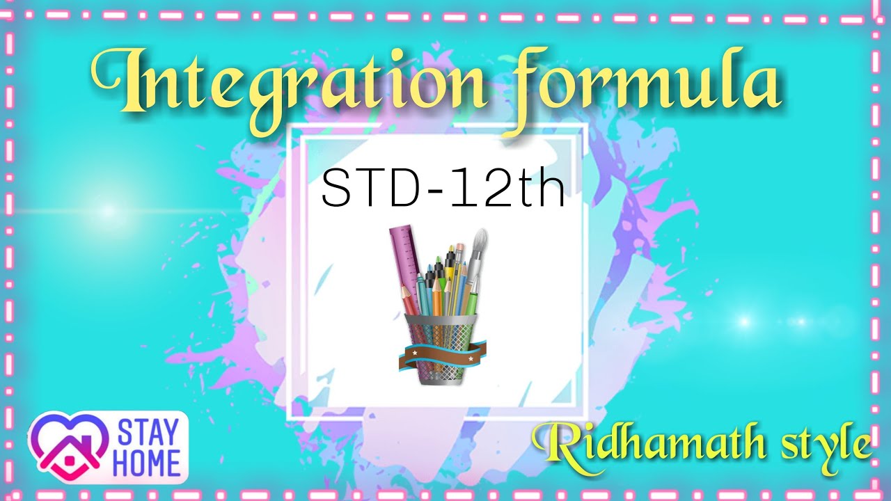 Integration chapter || Integration formula || STD-12th - YouTube