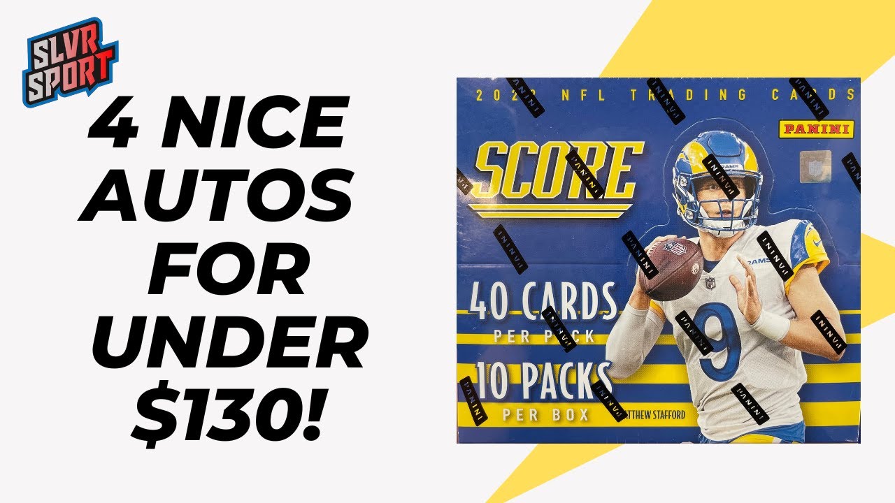 2022 Score Football Hobby Box. 4 NICE Autos For Cheap 💪 - YouTube