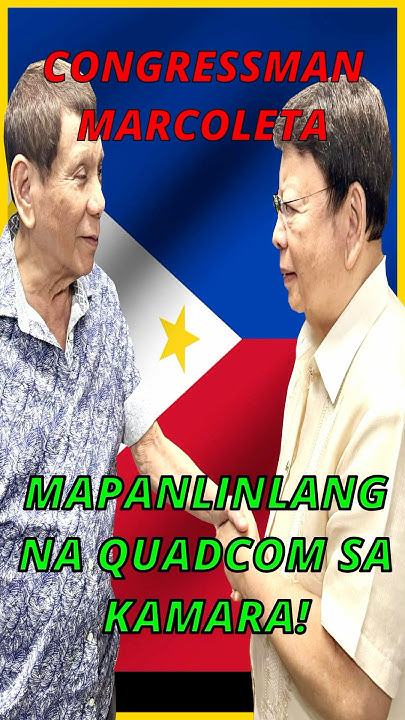 MARCOLETA… MAPANLINLANG NA QUADCOM NG KONGRESO! #duterte #prrd #marcoleta - YouTube