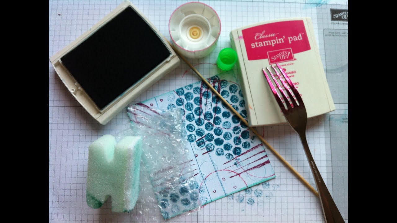 Create your own Patterned Paper with household items! - YouTube