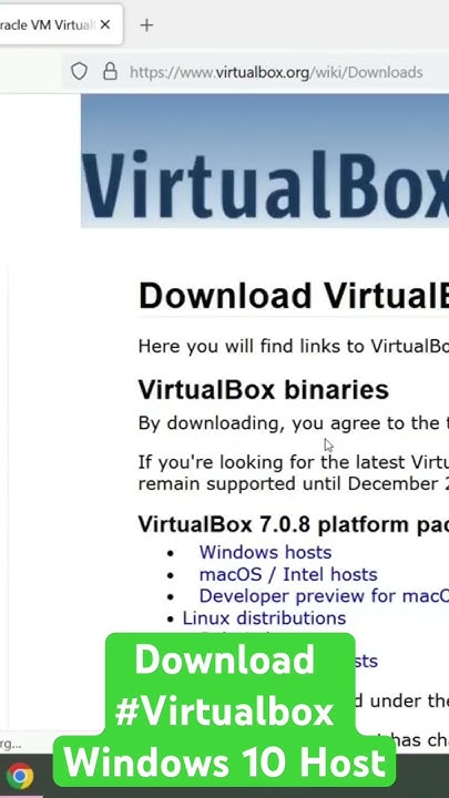 Downloading #Virtualbox on Windows 10: Easier Than You Think! - YouTube