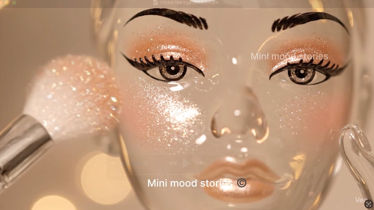 AI ASMR Doing Glass skincare & makeup #aiasmr #veo3 #oddlysatisfying # ...