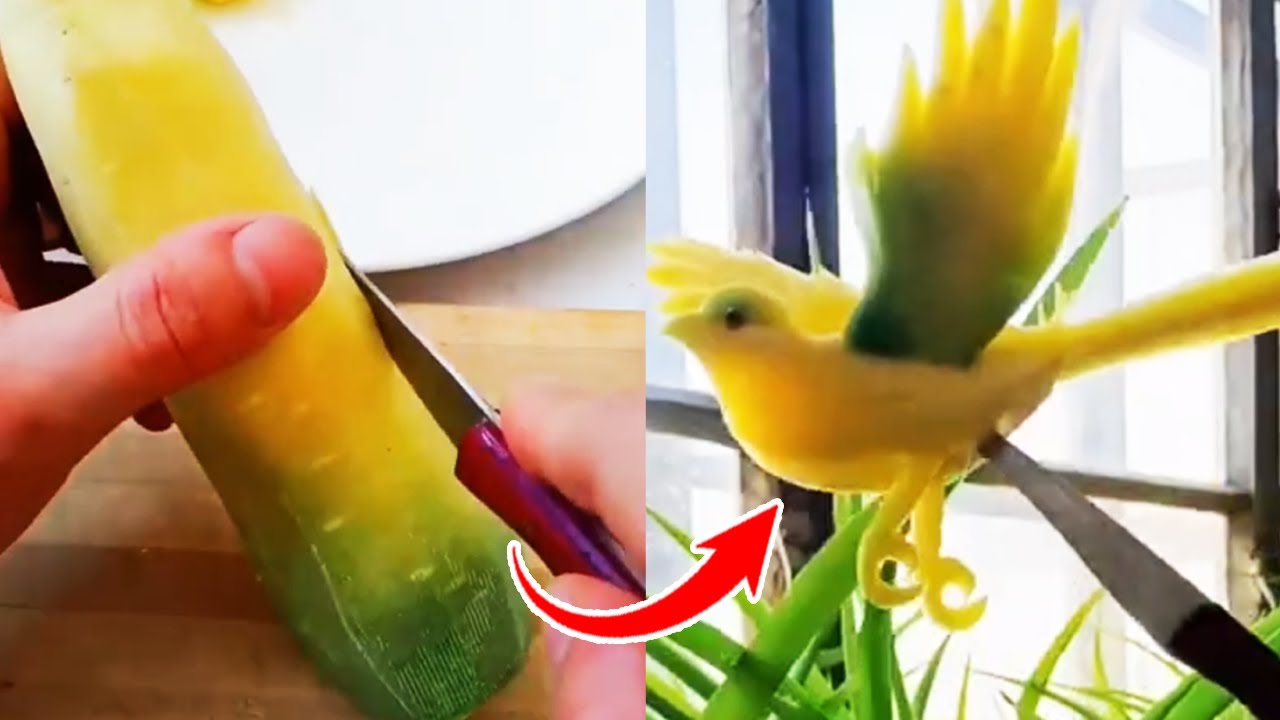 Apple Platter丨Radish into Bird丨Eggplant into Cicada丨Vegetable Carving丨 ...