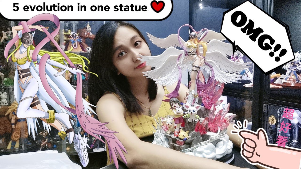 Angewomon Full Evolution Digimon Statue Unboxing Review - Great Design ...