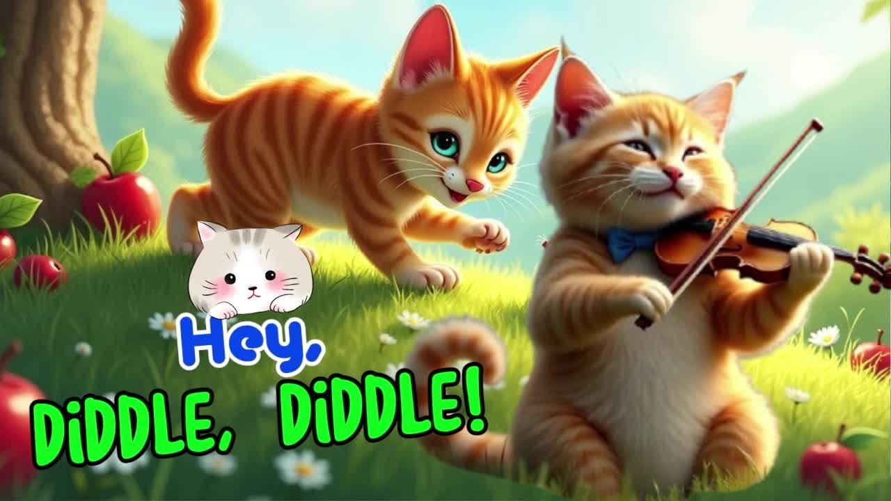 Hey, Diddle, Diddle! | The cat played the fiddle | whimsical nursery ...