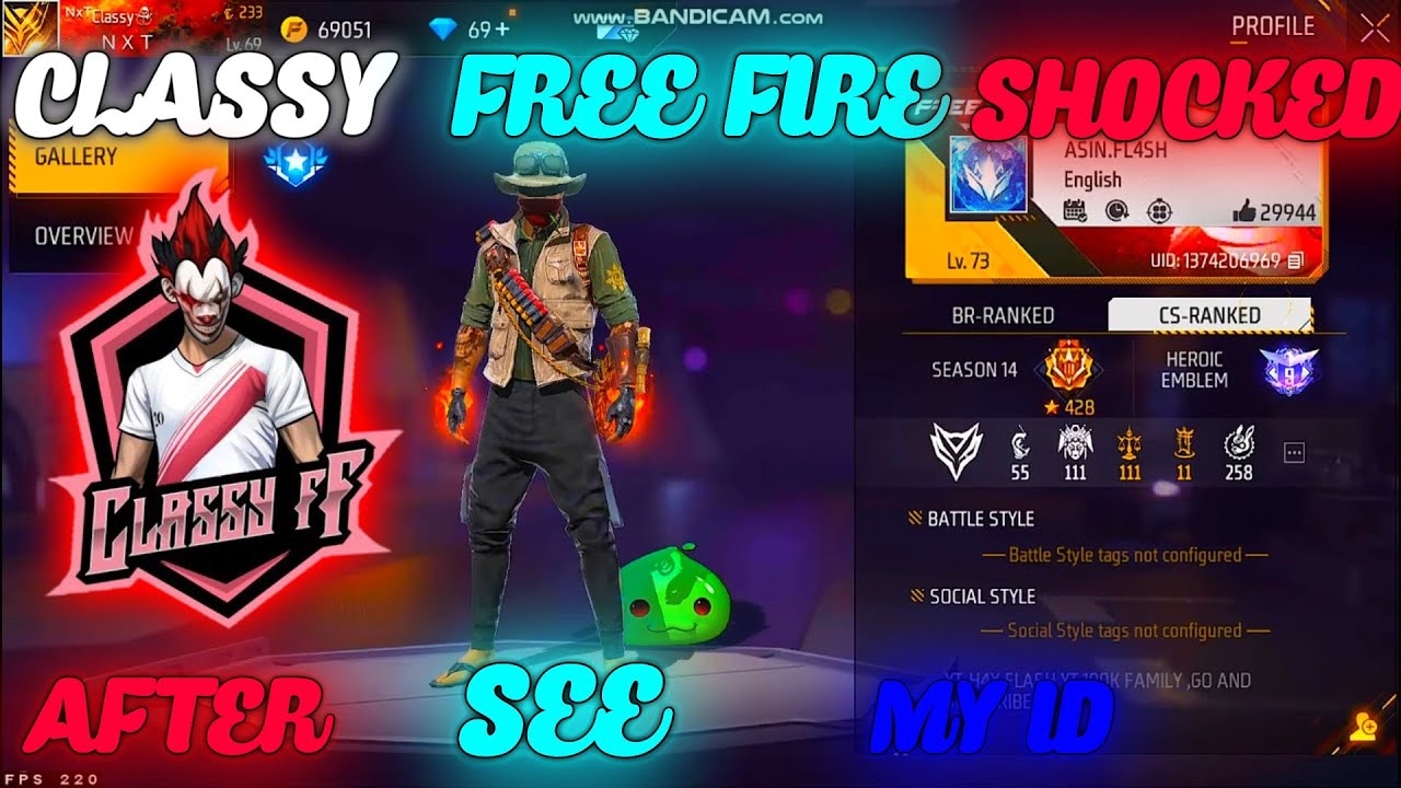 #classy freefire takes me in his guild 😳💕Reaction on my id @Classy ...