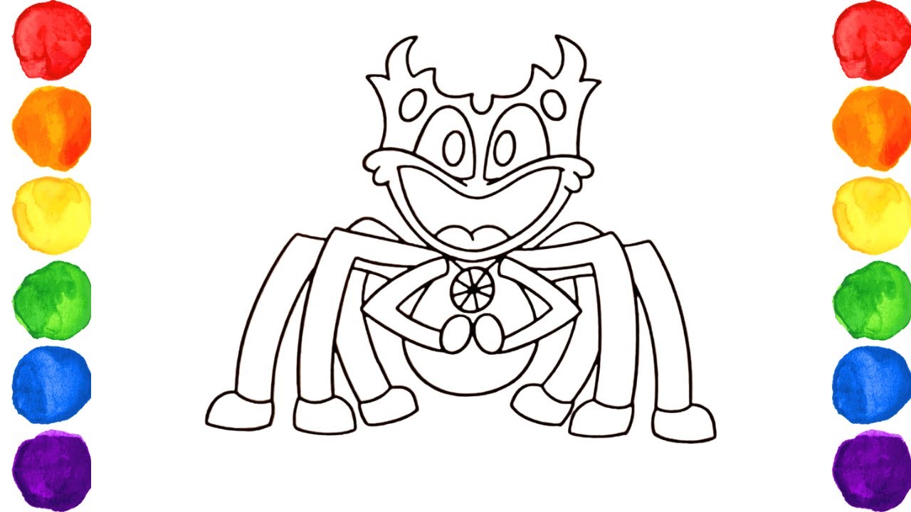 How to color Snidy Spider Fanmade Smiling Criitters from Poppy Playtime ...