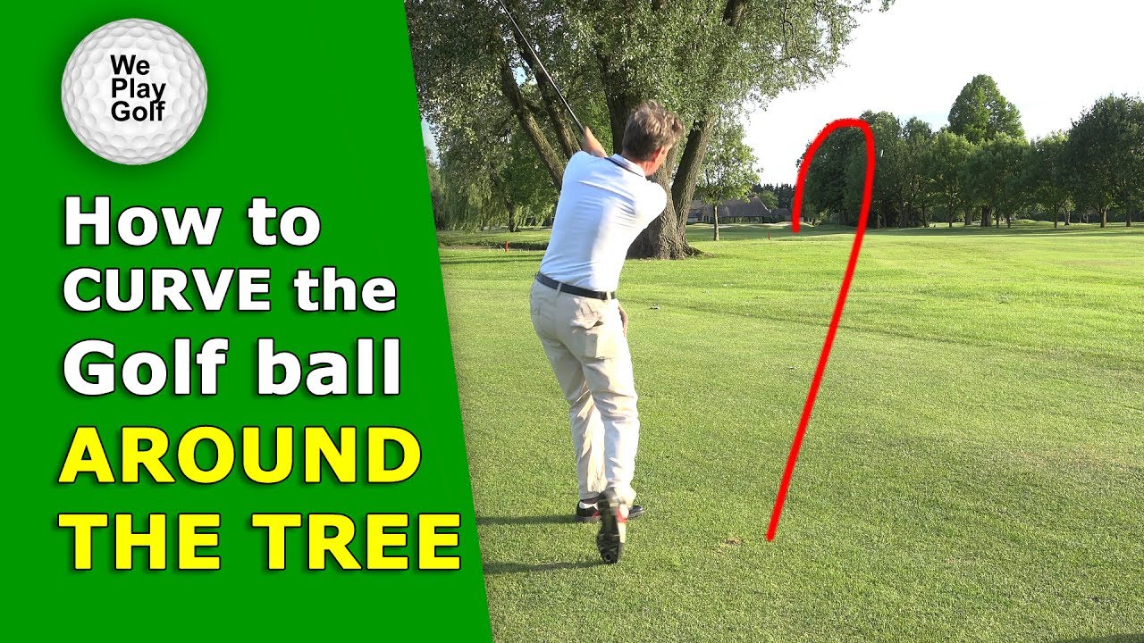 How to curve the golf ball around a tree - from right to left - YouTube