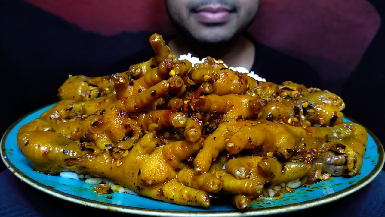 Spicy Chicken Feet Curry With Rice - YouTube
