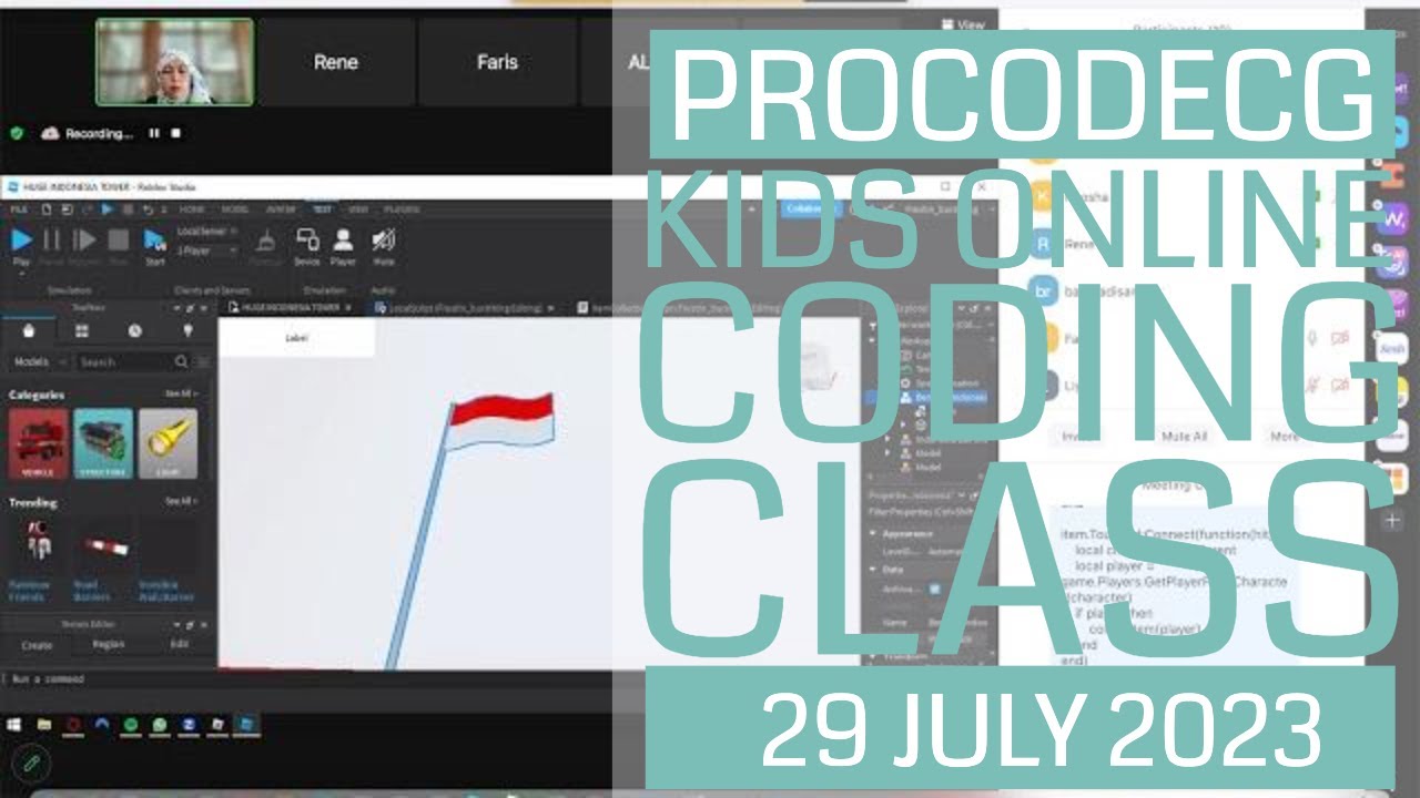 ProCodeCG Kids Regular Coding Class - Online - 29 July 2023 - YouTube