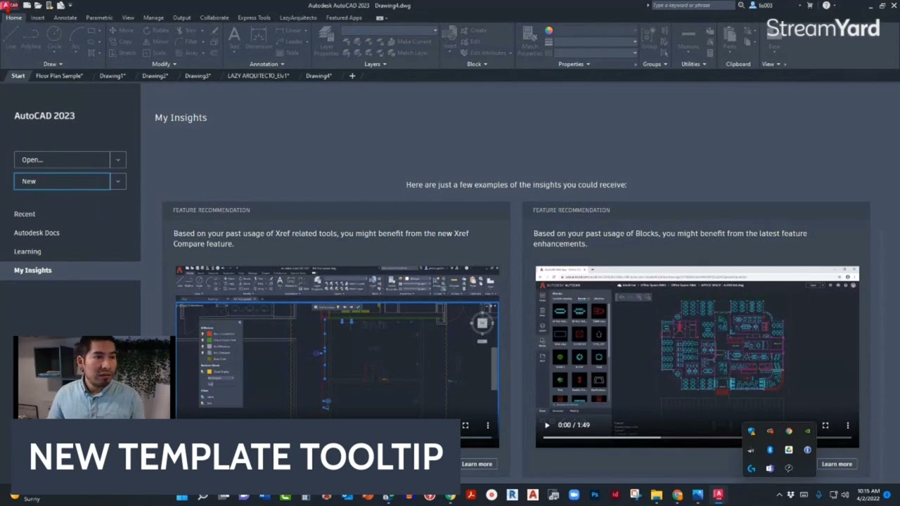 New Template Tooltip in AutoCAD 2023 - YouTube
