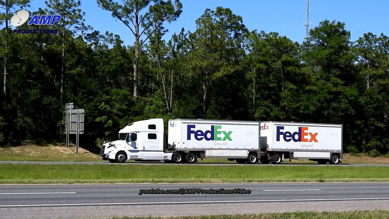 White Volvo FedEx Ground Wiggle Wagon | Truckspotting 61624 - YouTube