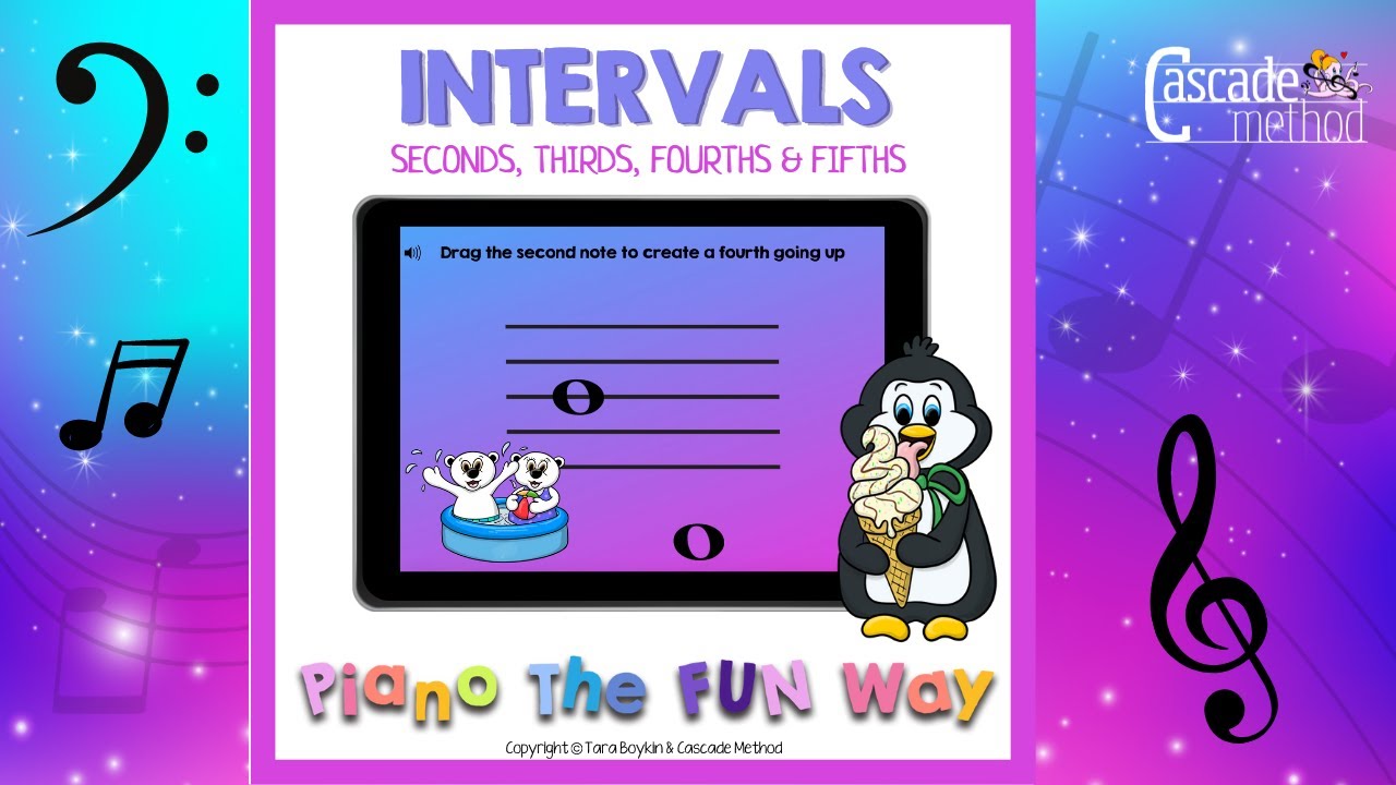 Intervals Seconds, Thirds, Fourths, Fifths Manually Moving Notes to ...