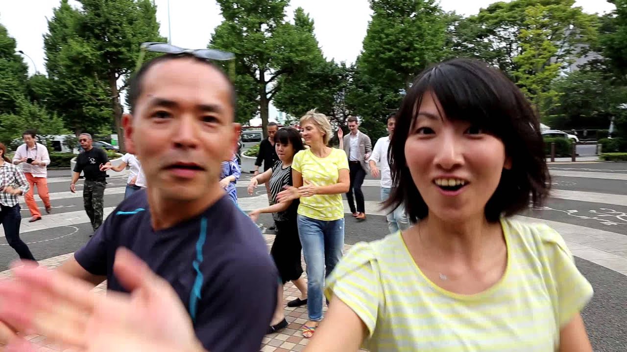 TOKYO, Japan - International Flashmob West Coast Swing 2015 - YouTube