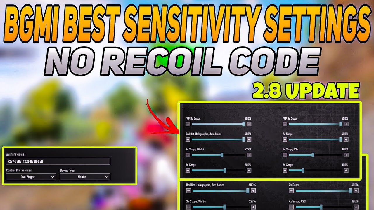 BGMI BEST SENSITIVITY SETTINGS AFTER 2.8 UPDATE | ZERO RECOIL ...