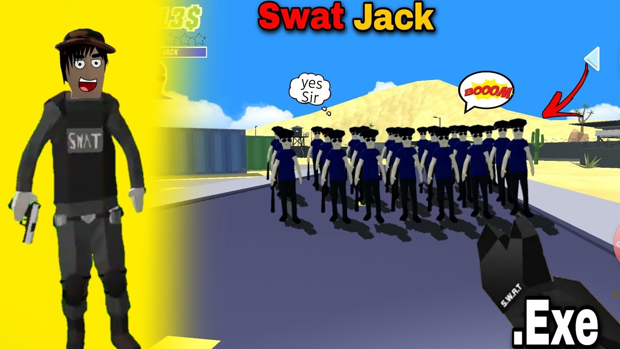 JACK BECOMES SWAT DUDE👮🚨 | DUDE THEFT WARS .EXE - YouTube