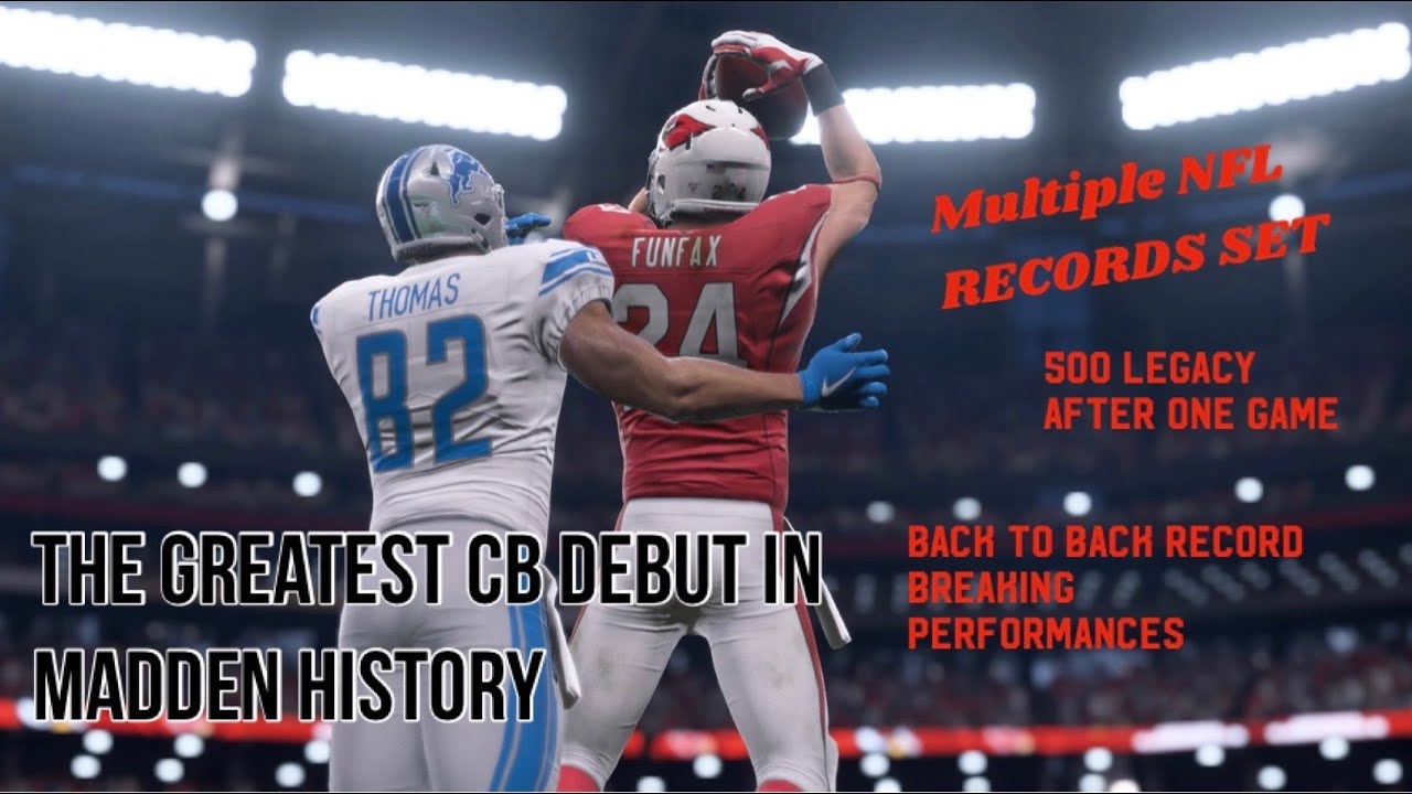 THE CRAZIEST DEBUT GAMES IN NFL HISTORY (MADDEN 20 CB CAREER MODE EP. 1 ...
