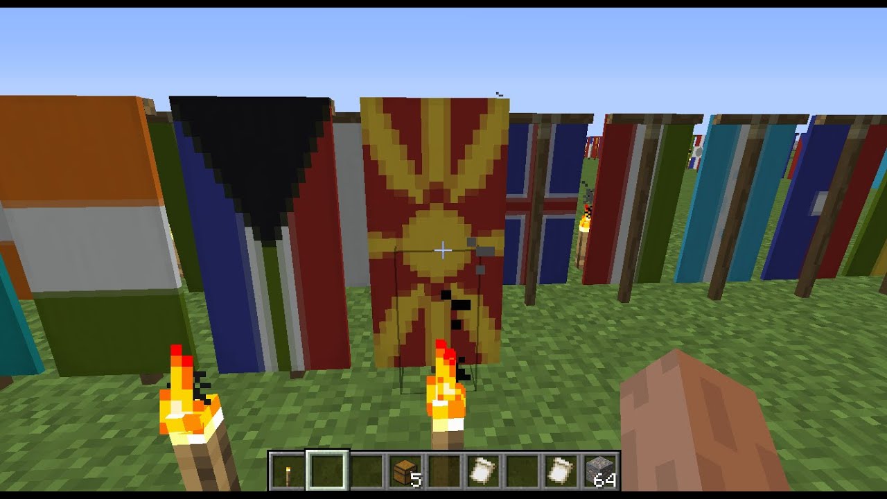 Minecraft Flag Banner Tutorial: North Macedonia - SRPFC - YouTube