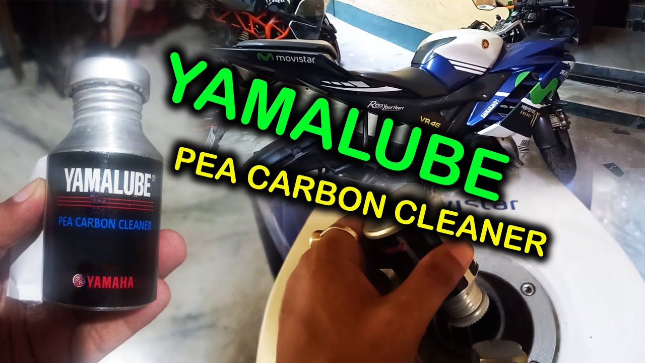 Using pea carbon cleaner yamaha details #viral #yamalube #yamaha # ...
