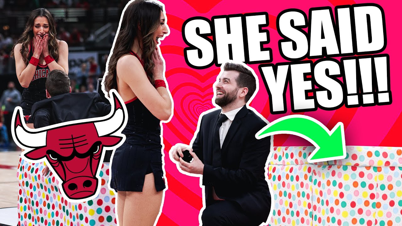 SURPRISE NBA DANCER PROPOSAL DURING HALFTIME OF CHICAGO BULLS GAME ...