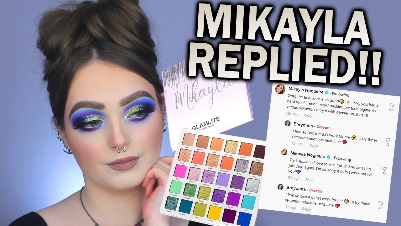 MIKAYLA REPLIED.... LETS TRY HER PALETTE AGAIN USING HER TIPS! - YouTube